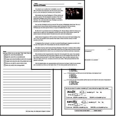 Inauguration Day 2021 K-6 Activities | Free PDF Printables | edHelper.com