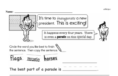 Inauguration Day 2021 K-6 Activities | Free PDF Printables | edHelper.com