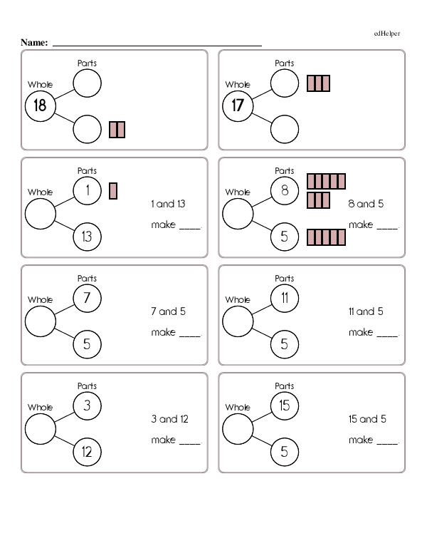 Addition and Subtraction Facts to 20 (Math Chapter Workbook)