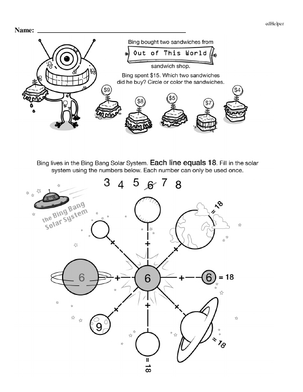 Addition and Subtraction Facts to 20 (Math Chapter Workbook)