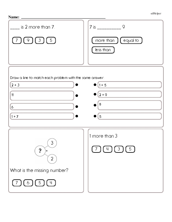 Addition Facts to 10 (Math Chapter Workbook)