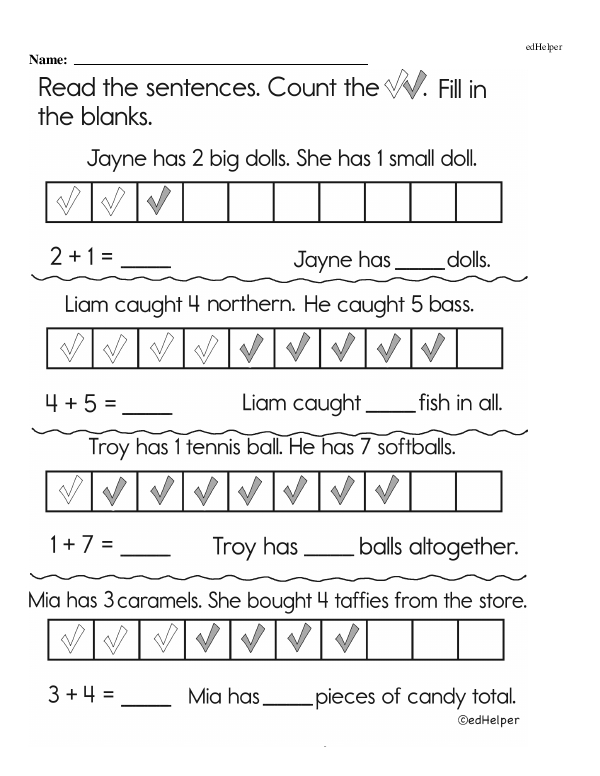 Addition Facts to 10 (Math Chapter Workbook)