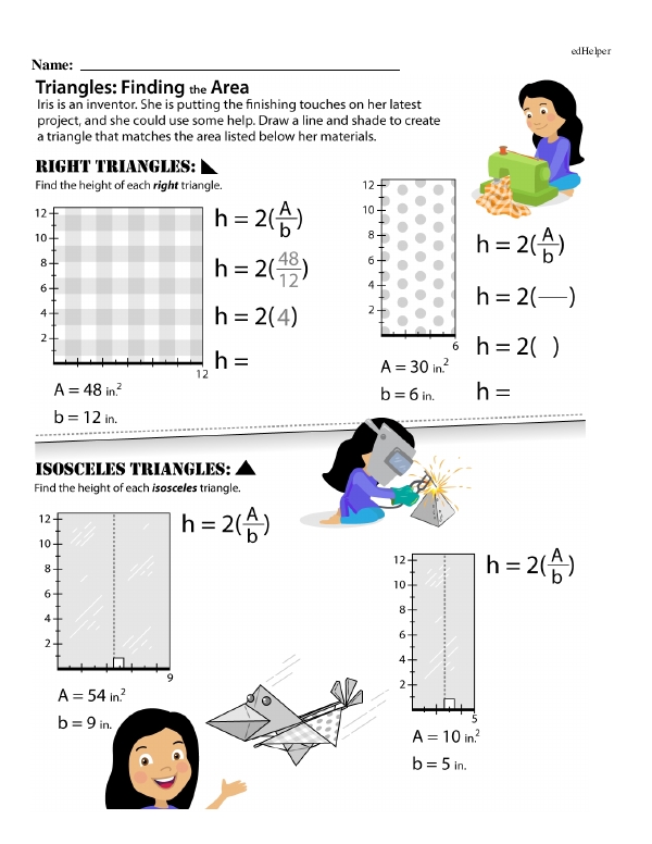 Areas of a Triangle (Math Chapter Workbook)