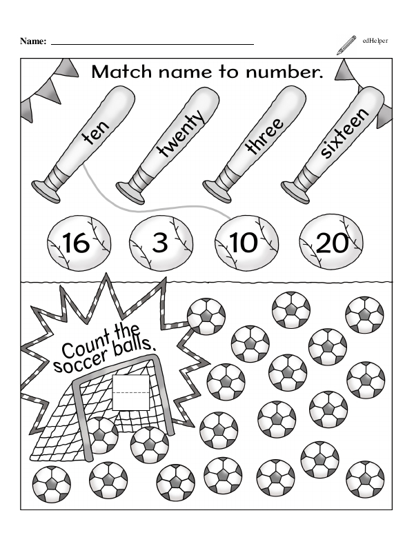 Counting and Numbers to 20 (Math Chapter Workbook)