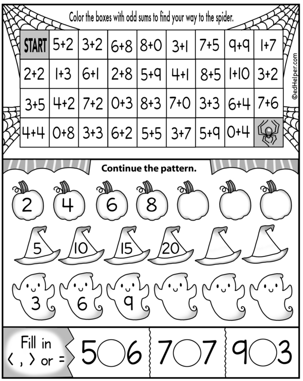 Numbers Sleuth: Halloween Puzzles Galore Workbook