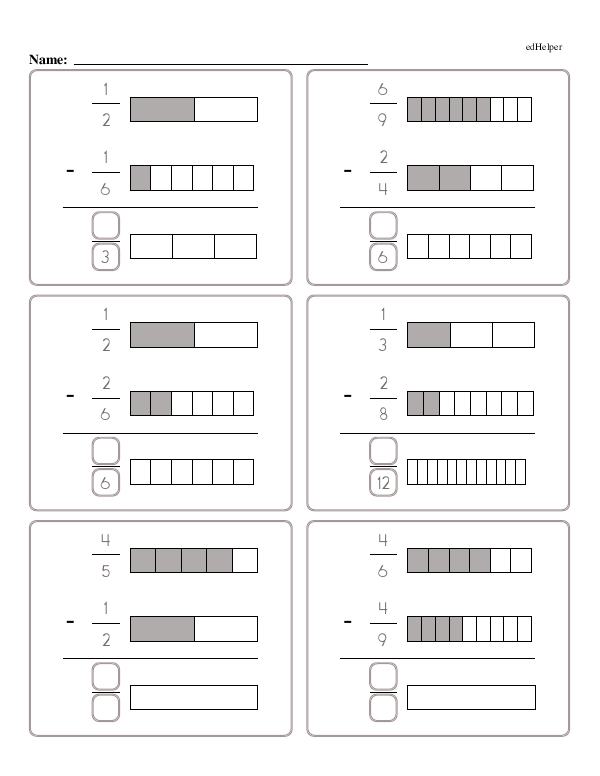 Fractions and Mixed Numbers - with Fraction Bars (Math Chapter Workbook)
