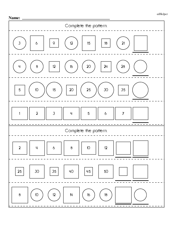 Identifying Shapes and Completing Patterns (Math Chapter Workbook)