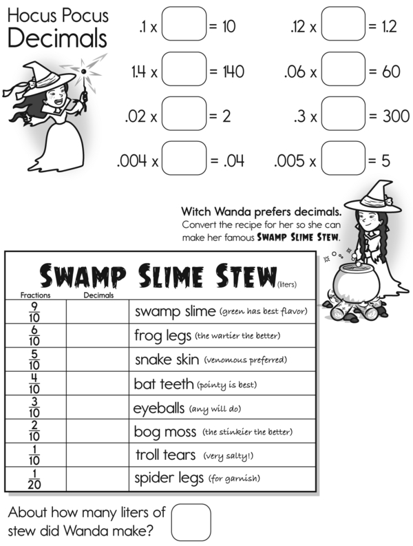 Decimals Supreme: Witch Wanda's Math Magic Workbook