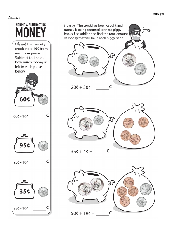 Money - Pennies to Dollars: Learning About Money (Math Chapter Workbook)
