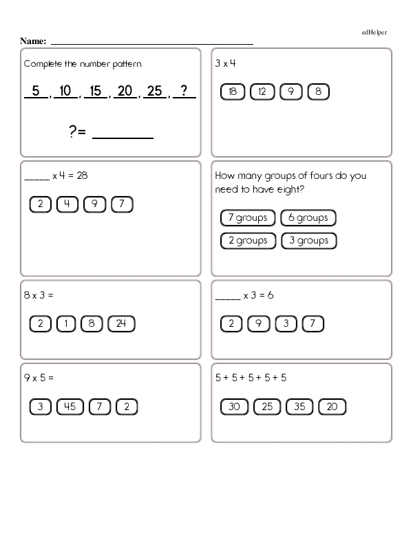 Multiplication and Division (Math Chapter Workbook)