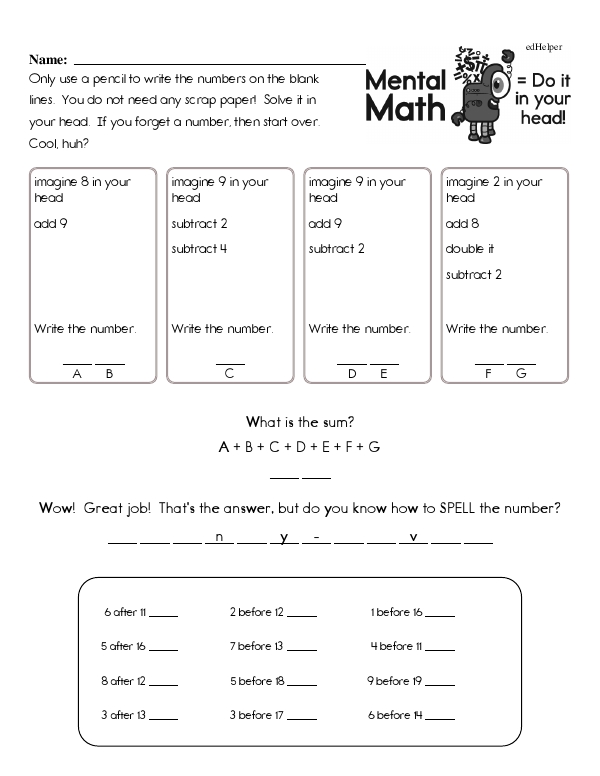 Multiplication and Mental Math (Math Chapter Workbook)