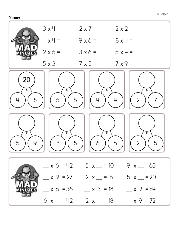 Multiplication and Mental Math (Math Chapter Workbook)
