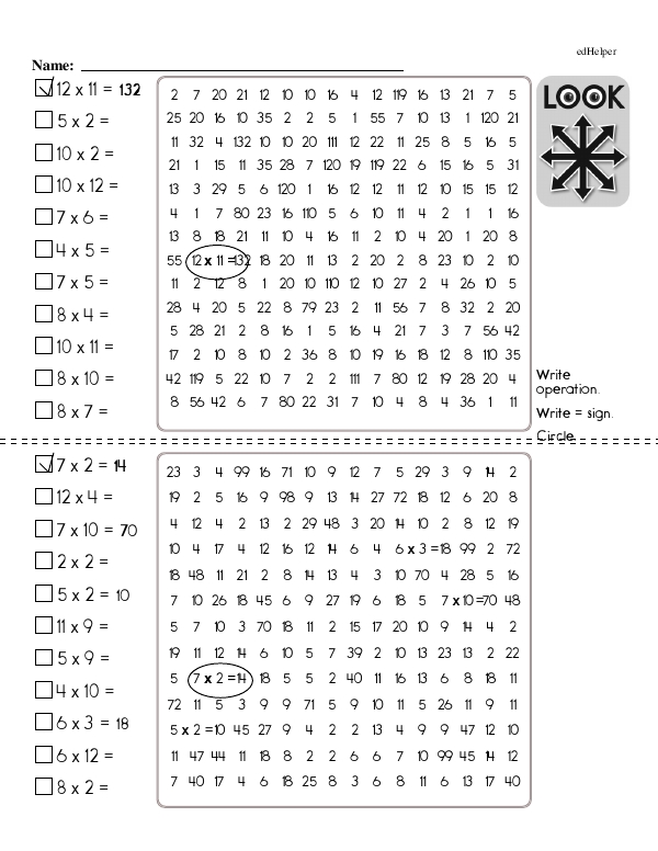 Multiplication and Mental Math (Math Chapter Workbook)