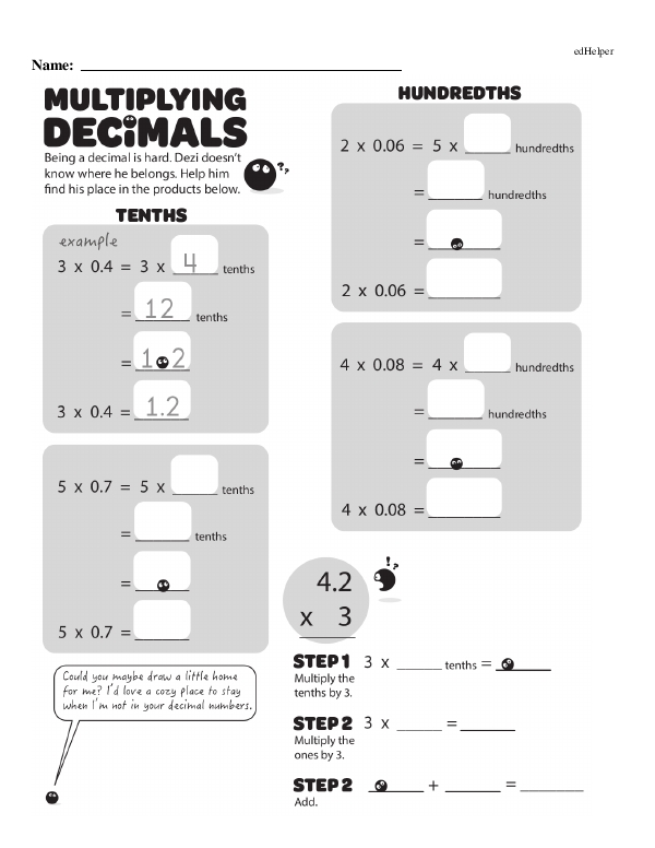 Multiplying and Dividing Decimals (Math Chapter Workbook)