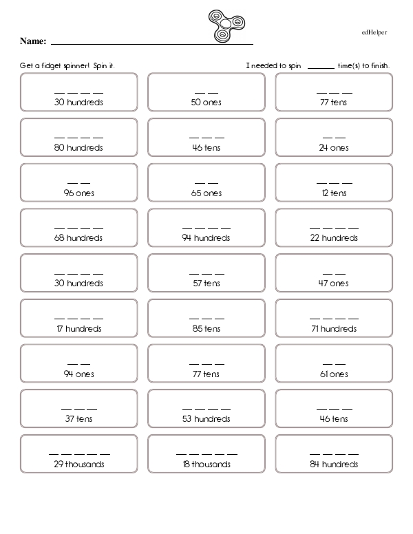 Numbers To 10 000 Math Chapter Workbook