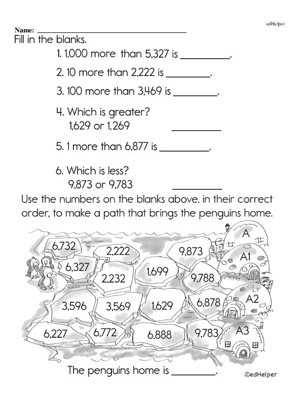 Numbers to 10,000 (Math Chapter Workbook)