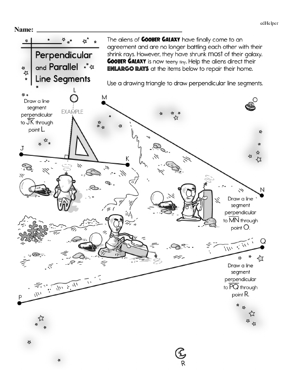 Perpendicular and Parallel Line Segments (Math Chapter Workbook)