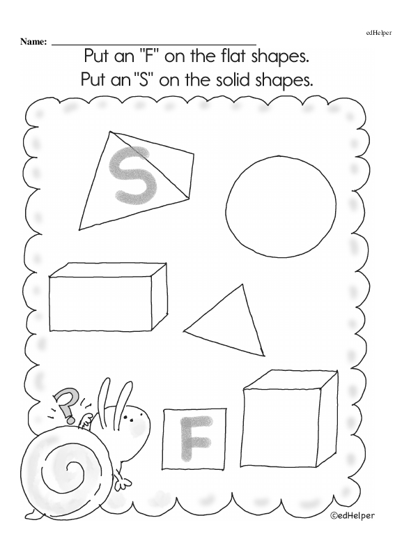 Solid and Flat Shapes (Math Chapter Workbook)