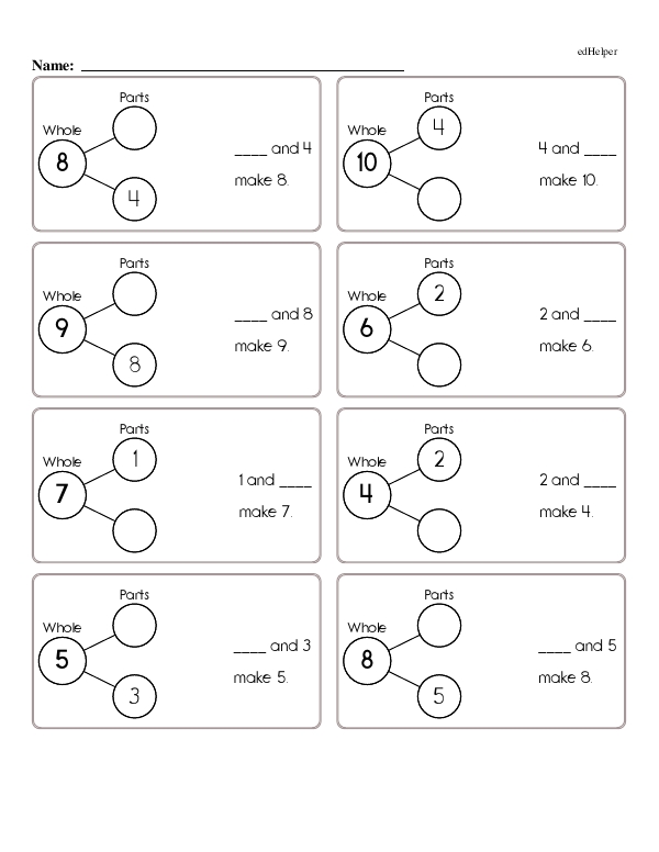 Subtraction Facts to 10 (Math Chapter Workbook)