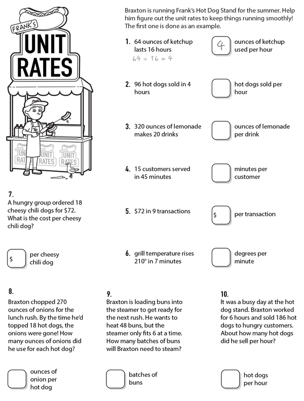 Unit Rates: Division on the Go
