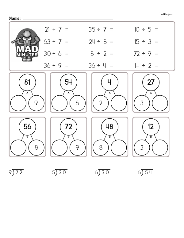 Using a Bar Model: Multiplication and Division (Math Chapter Workbook)