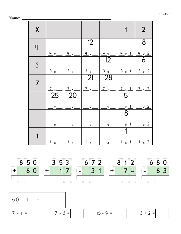 Using a Bar Model: Multiplication and Division (Math Chapter Workbook)