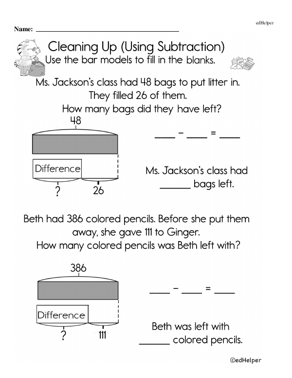 Using Bar Models: Addition and Subtraction (Math Chapter Workbook)