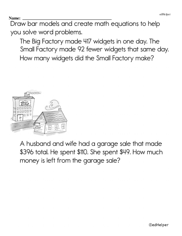 Using Bar Models to Solve Addition and Subtraction Problems (Math ...