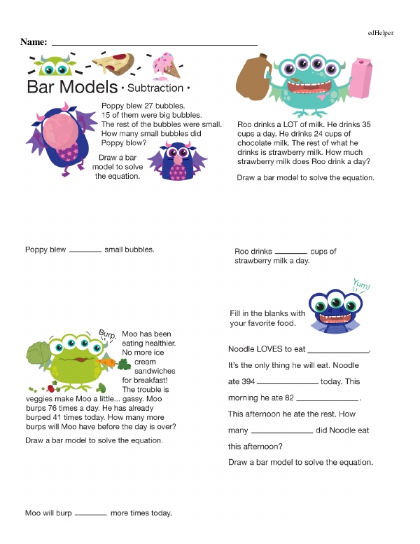 Using Bar Models to Solve Addition and Subtraction Problems (Math ...