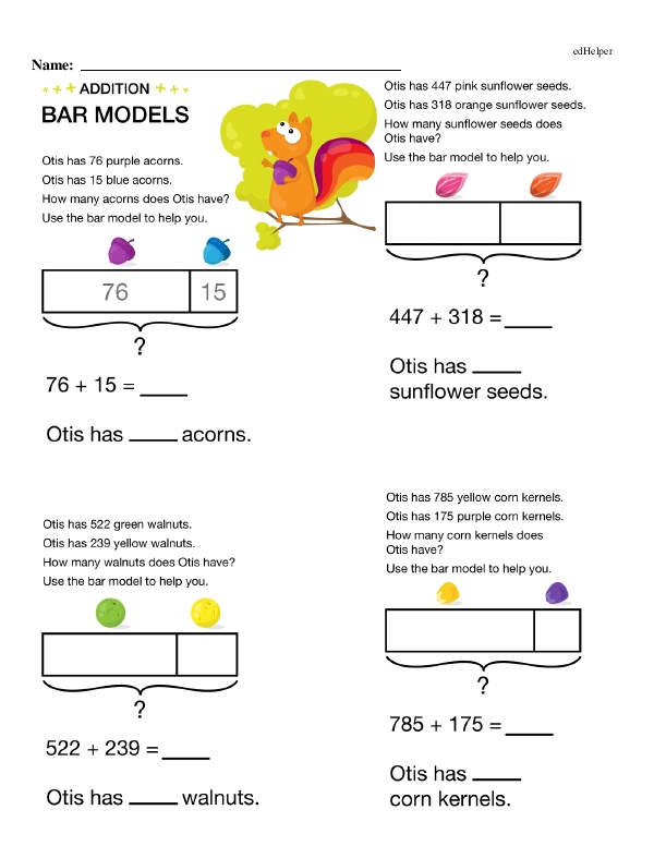 Using Bar Models to Solve Addition and Subtraction Problems (Math Chapter Workbook)