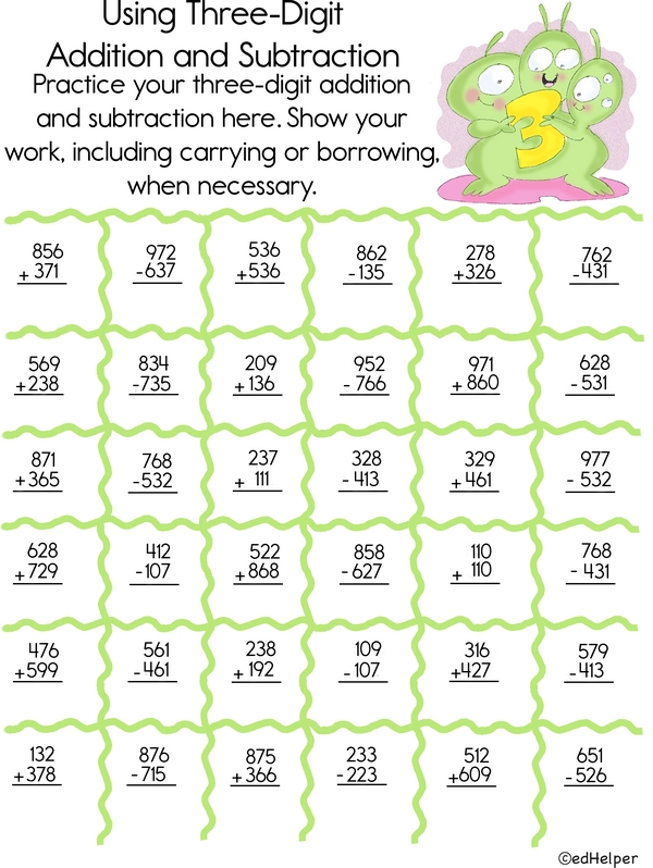 Three-Digit Fun Zone: Addition and Subtraction