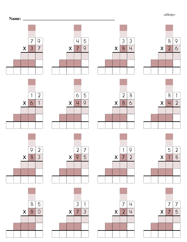 Whole Number Multiplication and Division (Math Chapter Workbook)