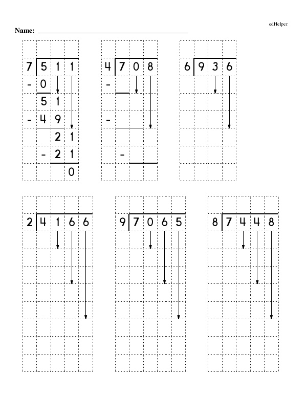 Whole Number Multiplication and Division (Math Chapter Workbook)