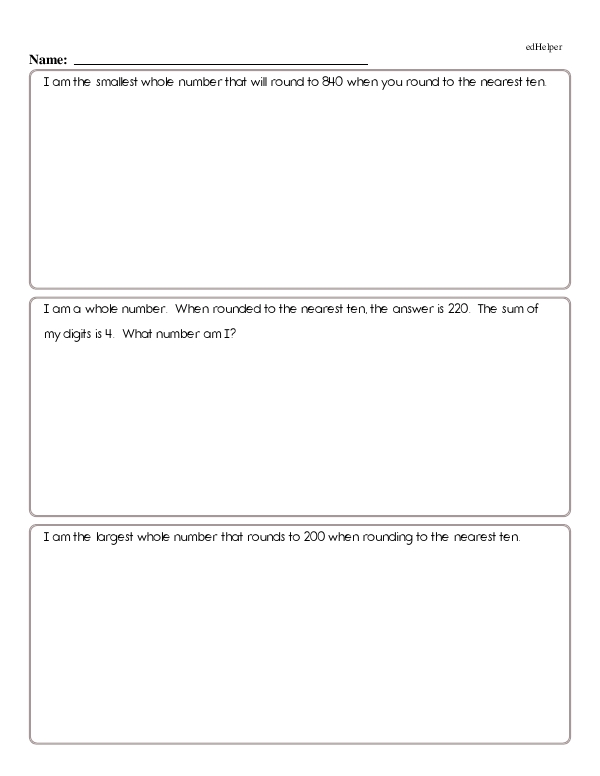 Whole Numbers (Math Chapter Workbook)